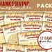 Thanksgiving Games Bundle Fall Time Activities for Adults - Etsy