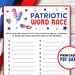 Patriotic A - Z Word Race | 4th of July Printable Games for Kids and ...
