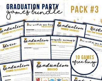 Graduation Games Bundle Grad Class of 2023 Party Printable Games ...