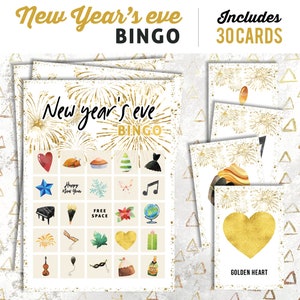 New Years Eve Party Bingo Game for Kids and for Adults - Etsy