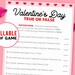 True or False Trivia Valentines Day Printable Game Fillable PDF ...