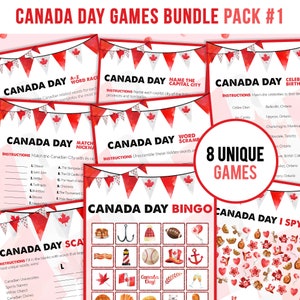 Canada Day Printable Games Bundle | Print at Home | Instant Download - Etsy