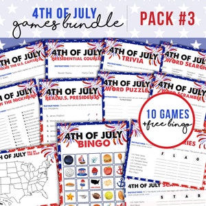 Fourth of July Games | Printable Activities | Party Games | USA ...