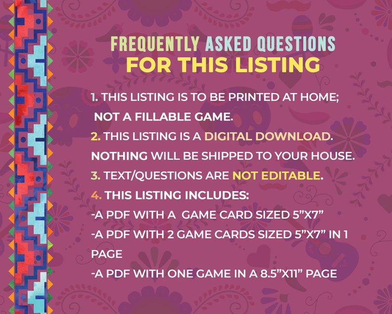Cinco De Mayo True or False Trivia Printable Games for - Etsy