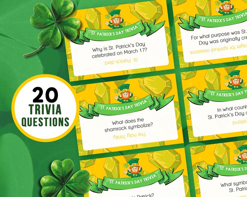 St Patricks Day Games Bundle for Kids Fun St Paddys - Etsy