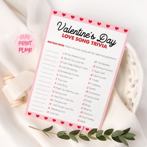 Valentines Games - Love Song Trivia | Valentines Day Virtual Party ...