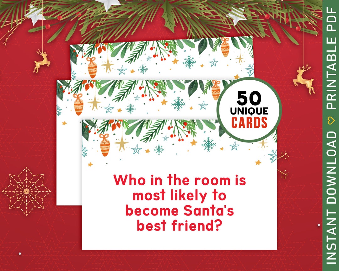 Christmas Conversation Starters | Friendsmas Games for Adults ...