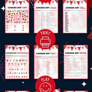 Canada Day Games Bundle | Printable Games for Kids and for Adults ...