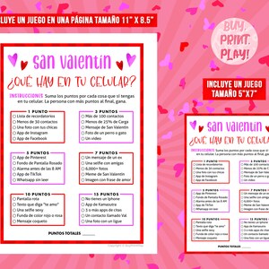 Spanish Valentines Day Whats on Your Phone | Games for Adults | Juegos ...