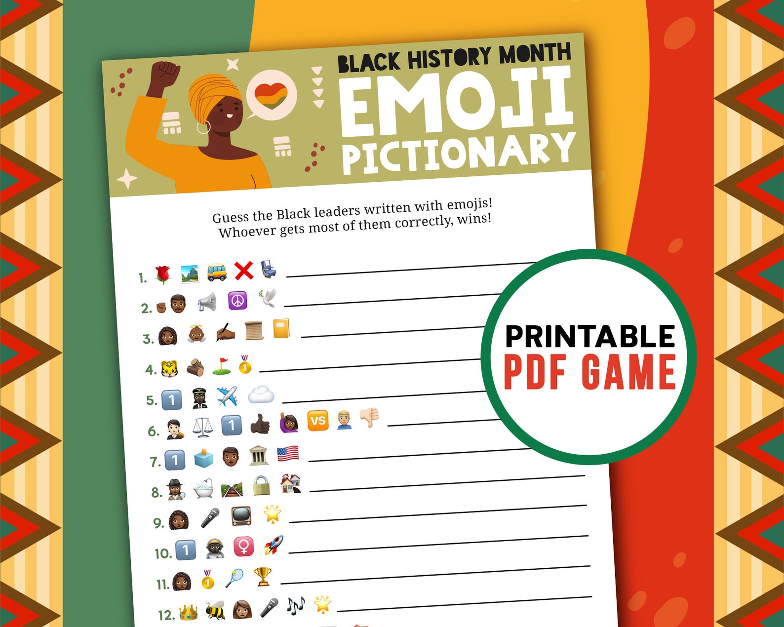 Black History Month Games Bundle American History Printable - Etsy