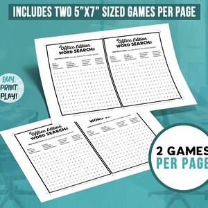 Office Party Word Search | Work Printable Games | Ice Breaker & Team ...