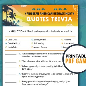 Caribbean American Heritage Month Party Printable Games Bundle | 8 Fun ...