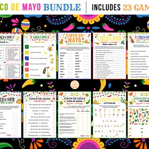 23 Cinco De Mayo Games Bundle | Includes Games for Kids and Games for ...