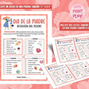 Spanish Mothers Day Scavenger Hunt | Games for Kids and Adults | Juegos ...