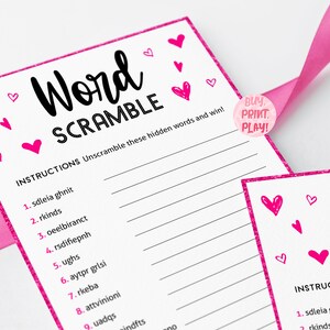 Ladies Night Games - Word Scramble | Girls Night in Printable Activity ...