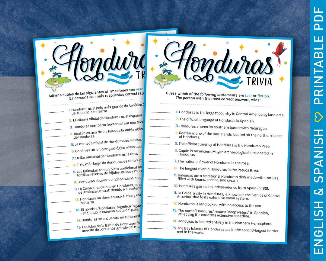 Honduras True or False Trivia | Hispanic Heritage Month | Central ...
