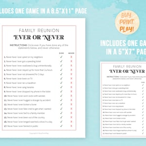 Family Games Never Have I Ever | Ever or Never Quiz | Family Reunion ...