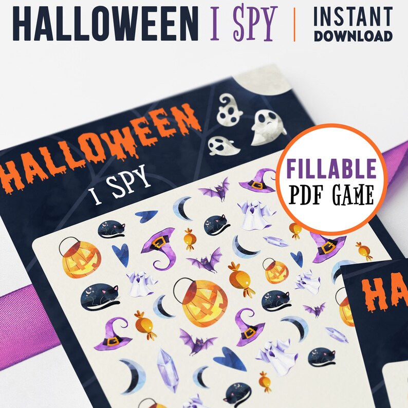 Halloween I Spy Game Virtual Party Halloween Games | Etsy