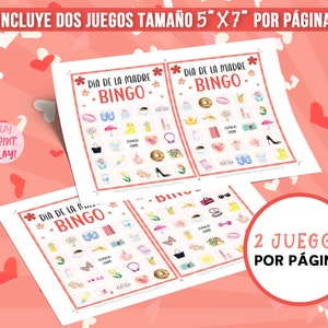 Mothers Day Bingo in Spanish | Games for Kids, Teens & Adults | Juegos ...