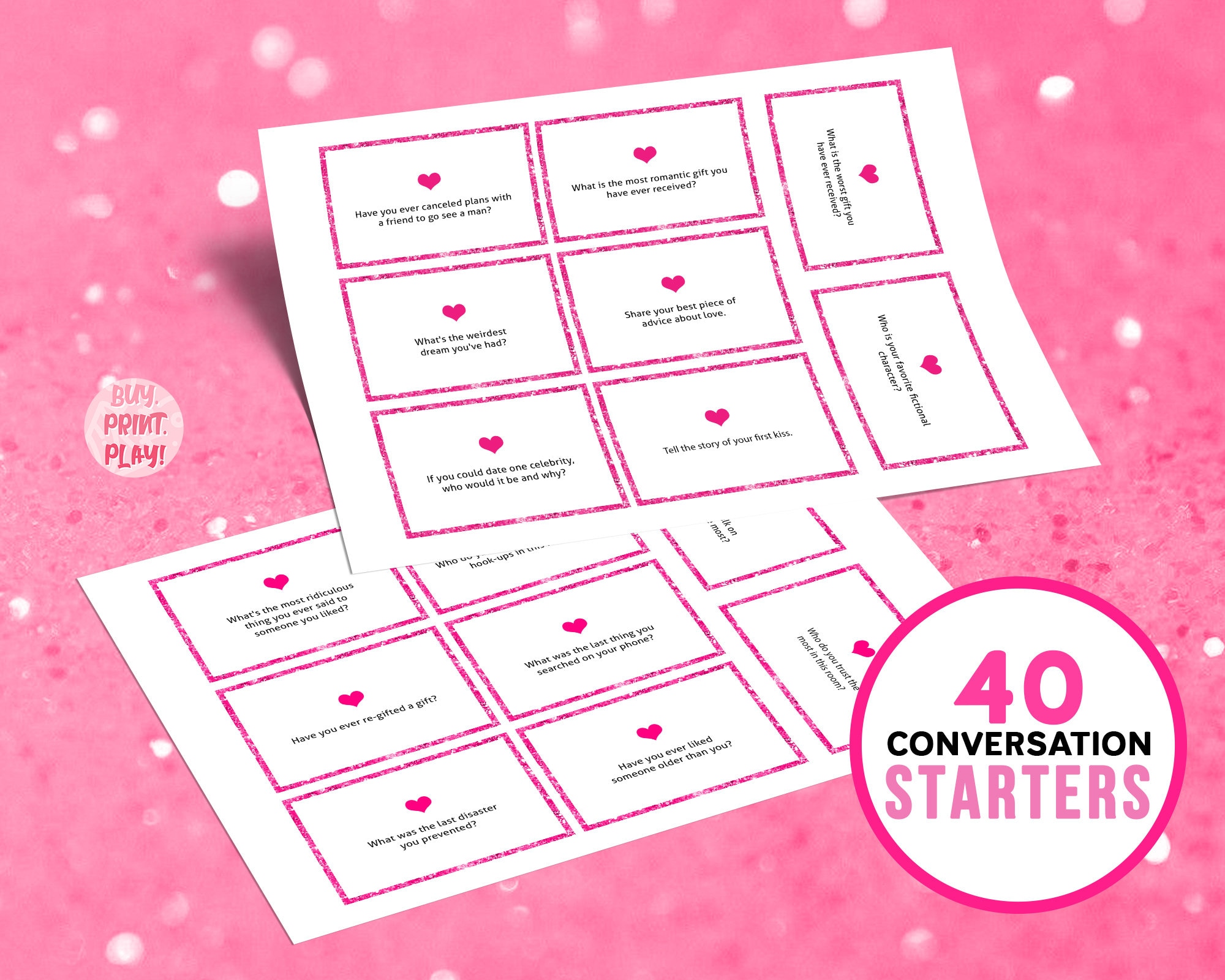 Ladies Night Conversation Starters Bachelorette - Etsy