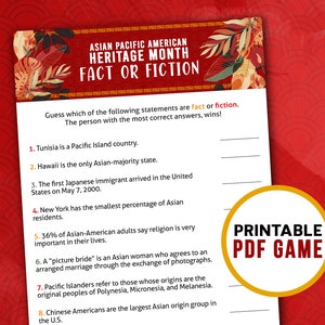Asian American Pacific Islander Heritage Month Games Bundle | History ...