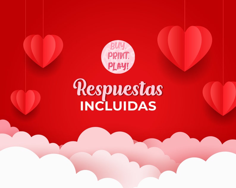 Pack De Juegos De San Valentin Para Niños Spanish Valentines | Etsy