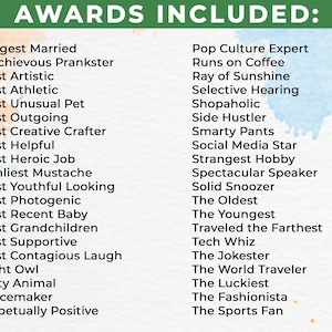 Family Reunion Awards | 100 Family Gathering Certificates | Printable ...