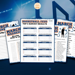 March Madness Party Games Bundle | 15 NCAA Basketball Printables | 2023 ...