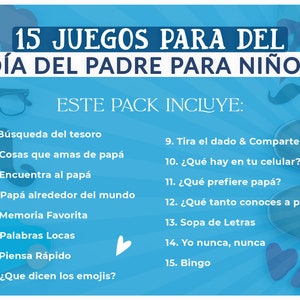 15 Juegos Del Dia Del Padre | Spanish Fathers Day Games Bundle for ...