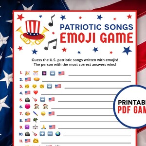 4th of July Emoji Pictionary Games Bundle | Emoji Quiz for US ...