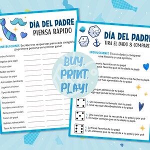 15 Juegos Del Dia Del Padre | Spanish Fathers Day Games Bundle for ...