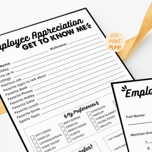 Employee Appreciation Day Printable Worksheets Employee - Etsy