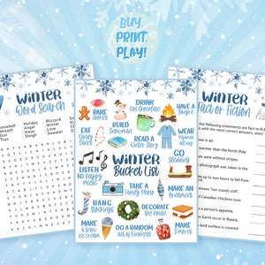 13 Winter Games Bundle for Kids | Cute Family Friendly Wintertime ...