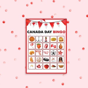 Canada Day Bingo Game | Printable Bingo for Kids | Print at Home - Etsy