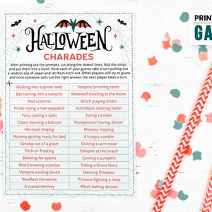 Halloween Games Charades Printable Party Activities for Kids & Adults ...