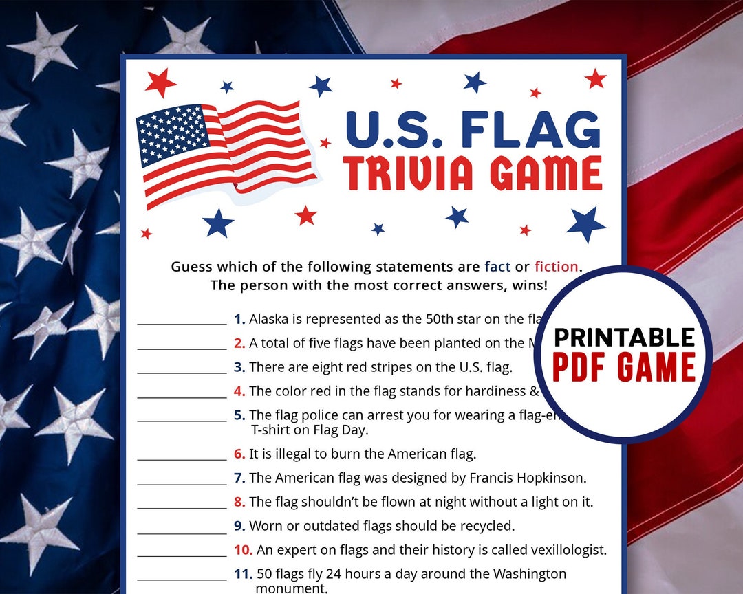 U.S. Flag Trivia Game | 4th of July Independence Day Fact or Fiction ...