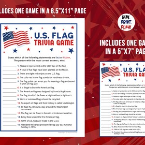 U.S. Flag Trivia Game | 4th of July Independence Day Fact or Fiction ...