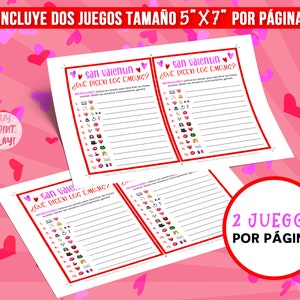 Valentines Day Emoji Pictionary in Spanish | Games for Adults | Juegos ...