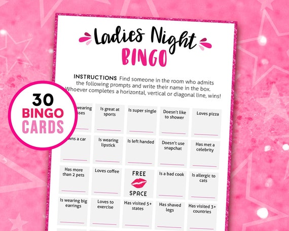Ladies Night Bingo Game Find the Girl Who Scavenger Hunt | Etsy