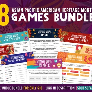Asian American Pacific Islander American Month Word Bingo | History ...
