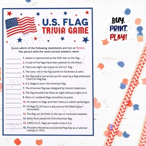 U.S. Flag Trivia Game | 4th of July Independence Day Fact or Fiction ...