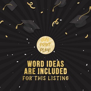 Graduation Party Word List | Fun Printable Games | High School or ...