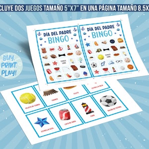 Fathers Day Bingo in Spanish | Bingo Del Dia Del Padre En Español ...
