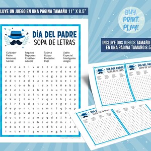 Juegos del Dia del Padre - Sopa de Letras | Actividades Imprimibles en ...