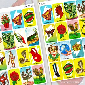 20 Mexican Loteria Cards for Family Night | Loteria Mexicana Imprimible ...