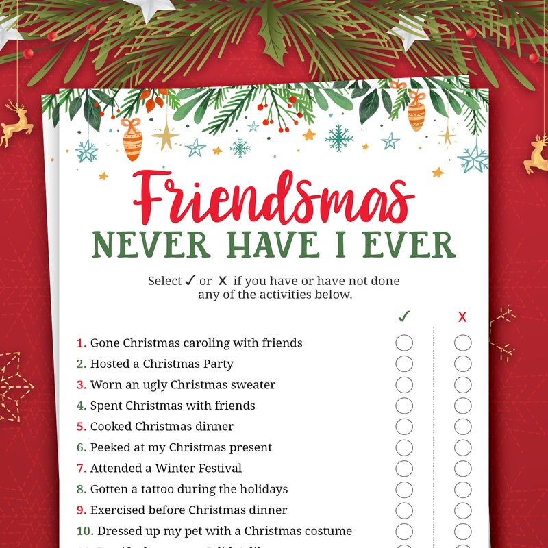 Christmas Never Have I Ever - Etsy