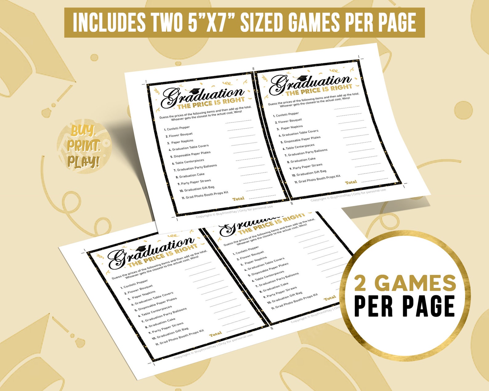 Graduation Party Games the Price is Right Printable - Etsy