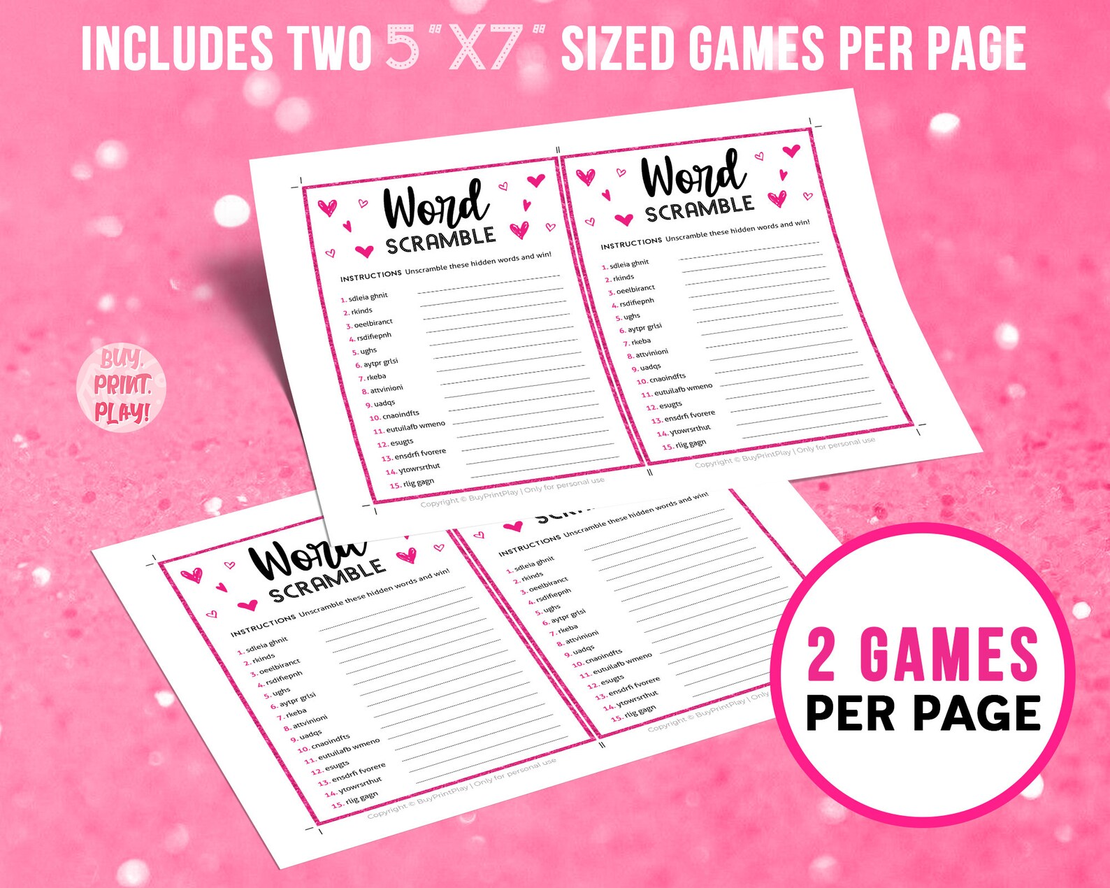 Ladies Night Games Word Scramble Girls Night in Printable - Etsy