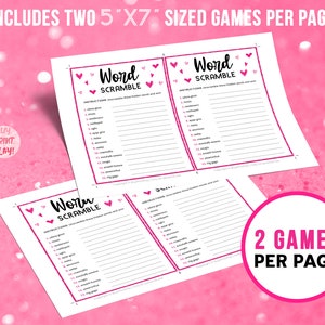 Ladies Night Games - Word Scramble | Girls Night in Printable Activity ...