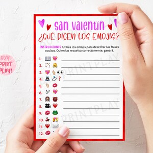 Valentines Day Emoji Pictionary in Spanish | Games for Adults | Juegos ...